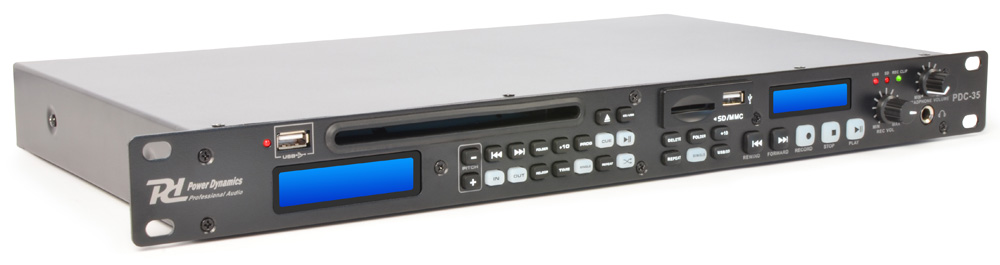 PDC35 Media Player with Digital Recorder CD/USB/SD - Power Dynamics