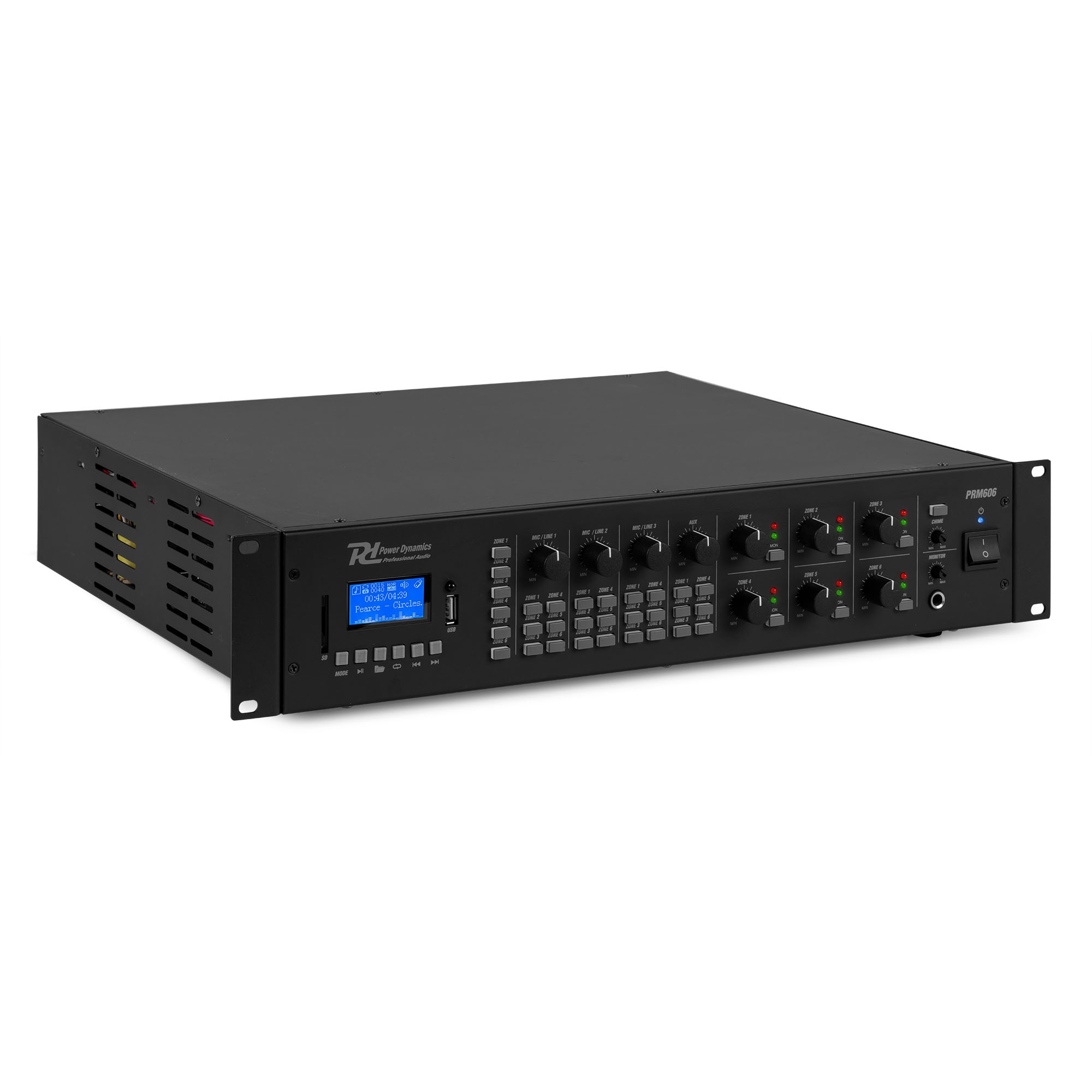 PRM606 100V 6-Zone Matrix-Amplifier 6x 60W - Power Dynamics