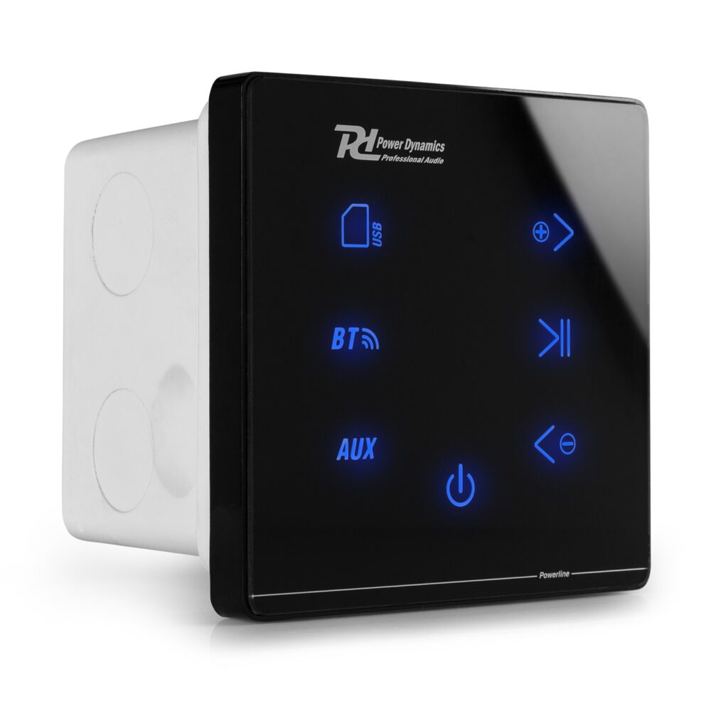 Powerline A50B In-Wall Audio Amplifier BT Black - Power Dynamics