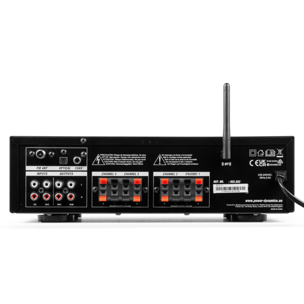 PV240BT 4-Zone Audio Amplifier System 400W - Power Dynamics