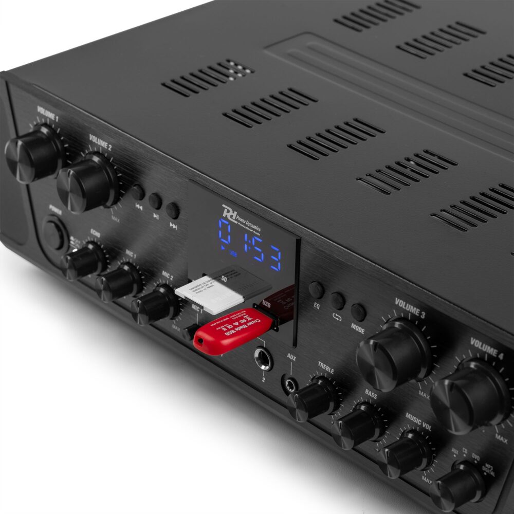 PV240BT 4-Zone Audio Amplifier System 400W - Power Dynamics