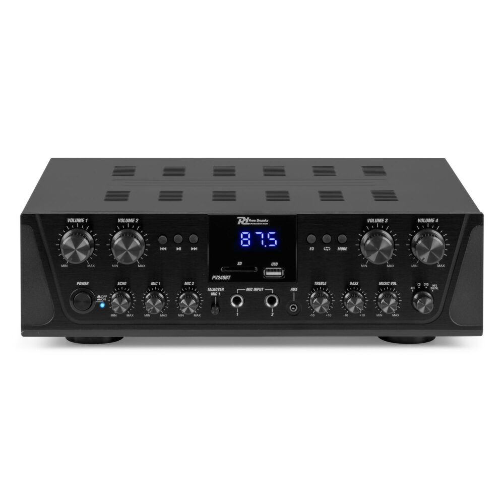 PV240BT 4-Zone Audio Amplifier System 400W - Power Dynamics