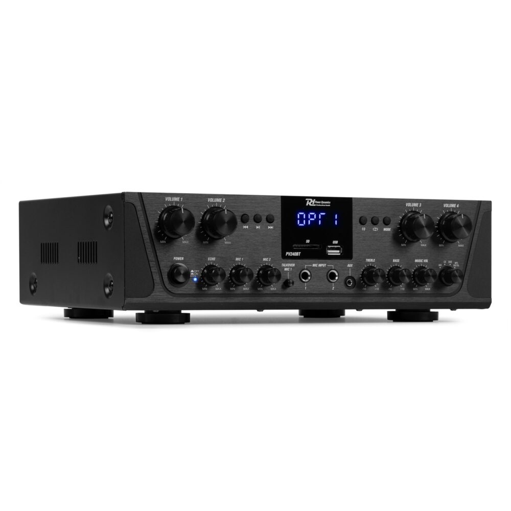 PV240BT 4-Zone Audio Amplifier System 400W - Power Dynamics