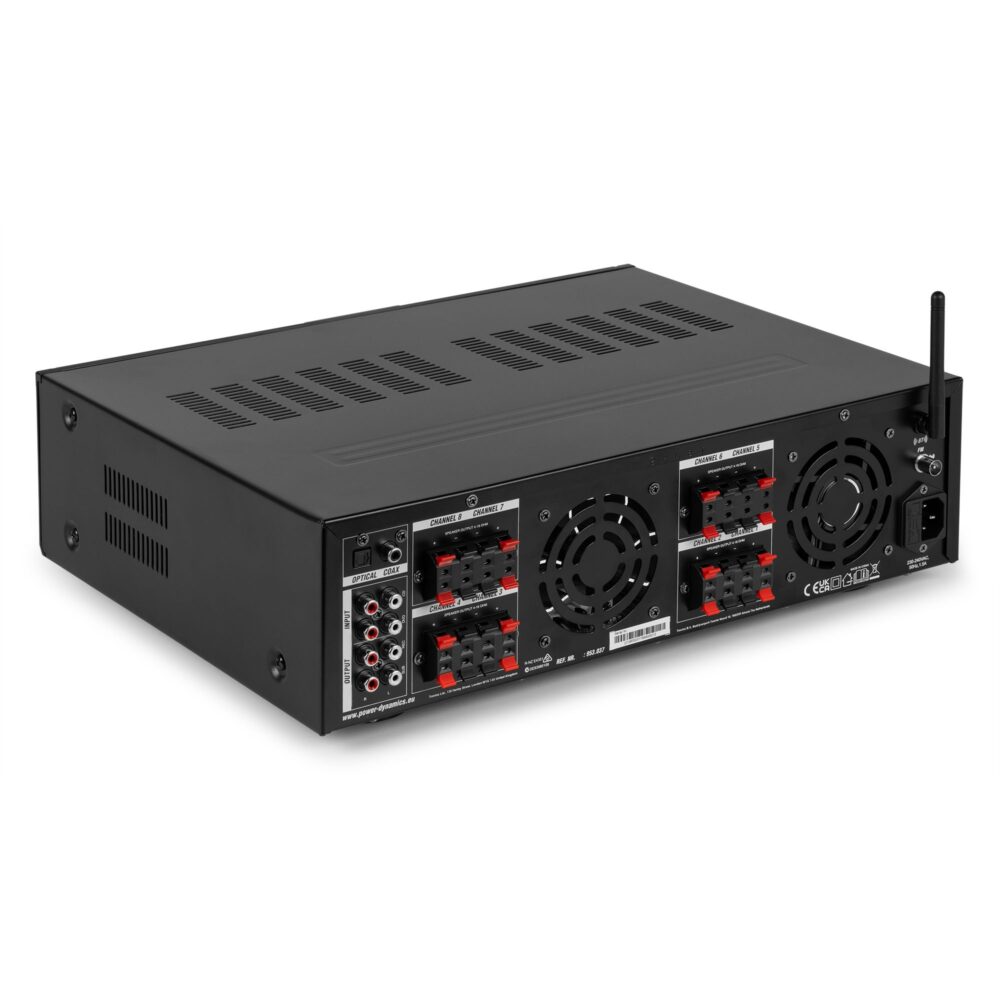 PV280BT 8-Zone Audio Amplifier System 800W - Power Dynamics