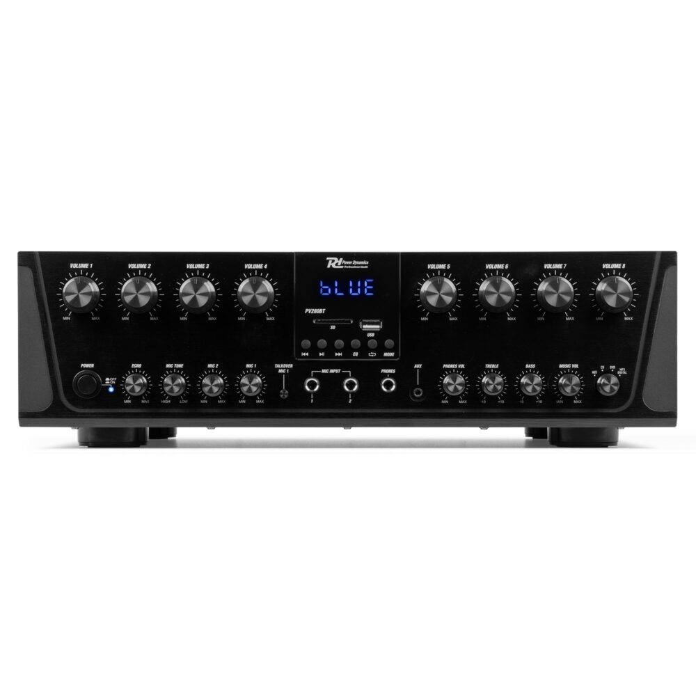 PV280BT 8-Zone Audio Amplifier System 800W - Power Dynamics