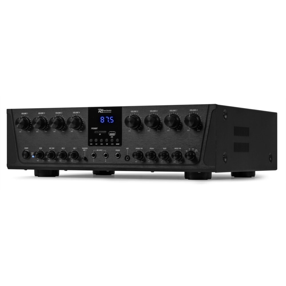 PV280BT 8-Zone Audio Amplifier System 800W - Power Dynamics