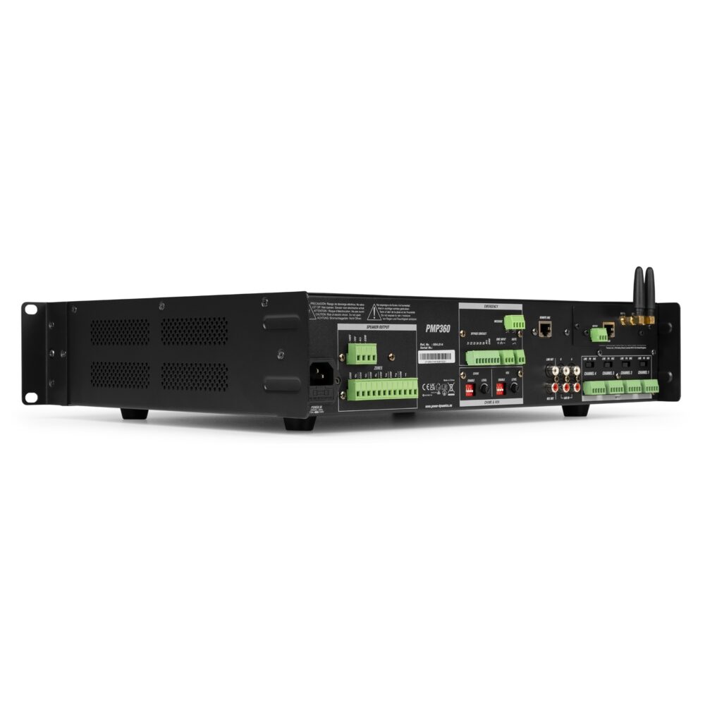 PMP360 Commercial Mixer Amplifier 360W 6 zones - Power Dynamics