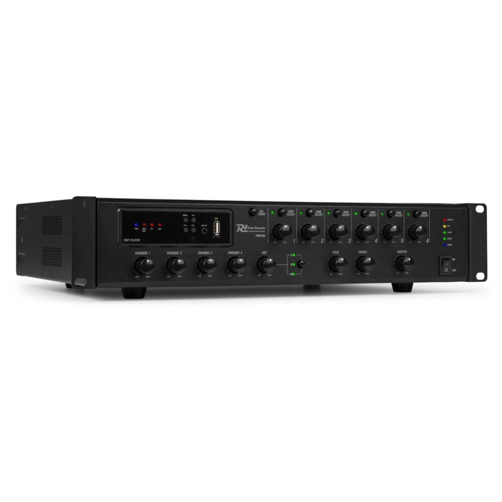 PMP360 Commercial Mixer Amplifier 360W 6 zones - Power Dynamics