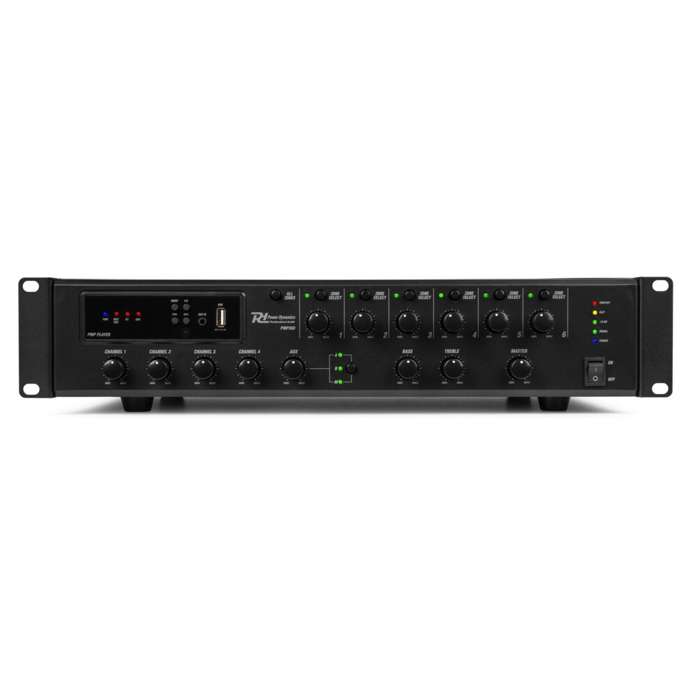 PMP360 Commercial Mixer Amplifier 360W 6 zones - Power Dynamics